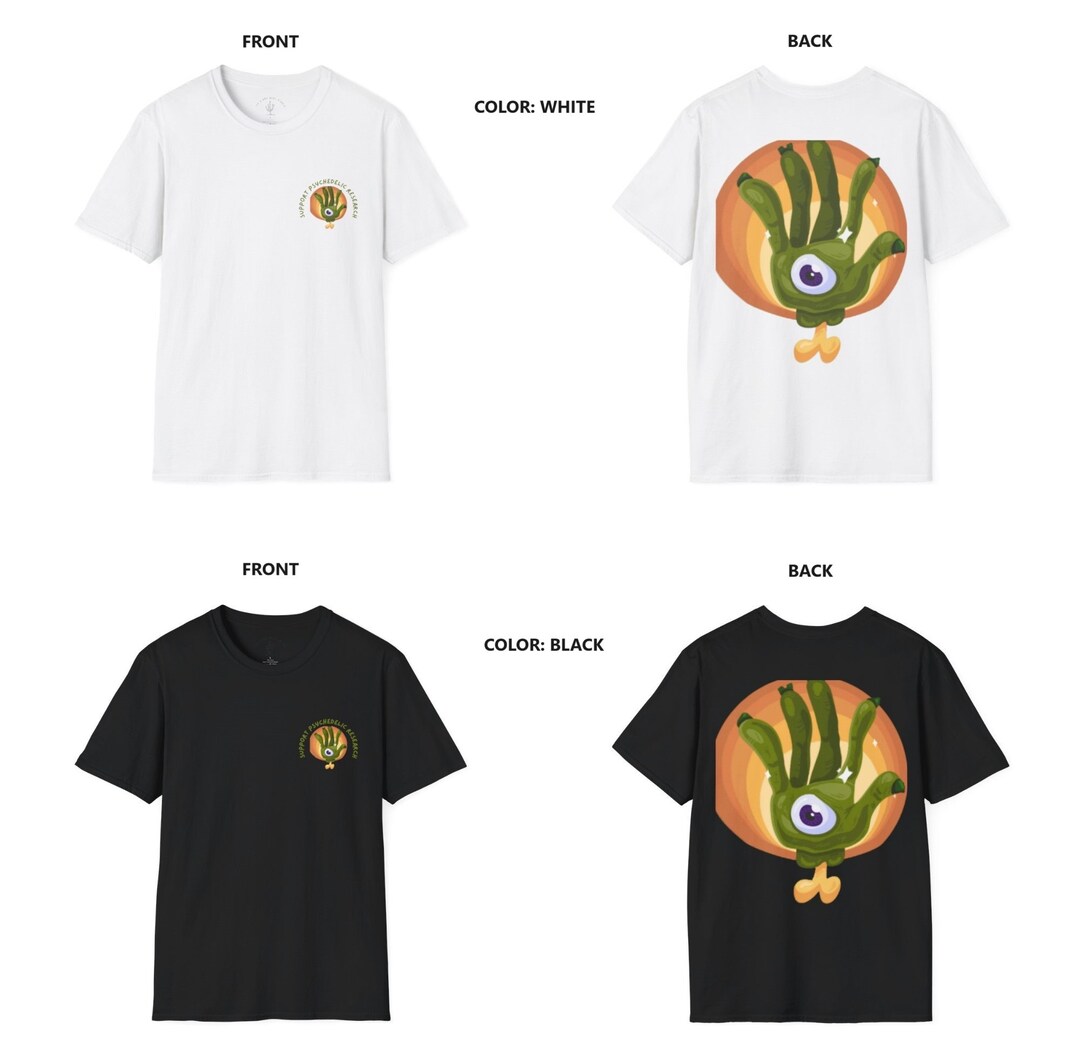 Hand & Eye Support Psychedelic Research T-shirt - Etsy