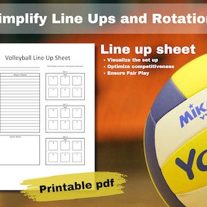 Volleyball Printables Bundle | Score Sheet | Line up & Rotation | Stats ...