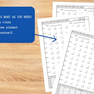 Multiplication Practice Sheets | Excel File Creates Unlimited Unique ...