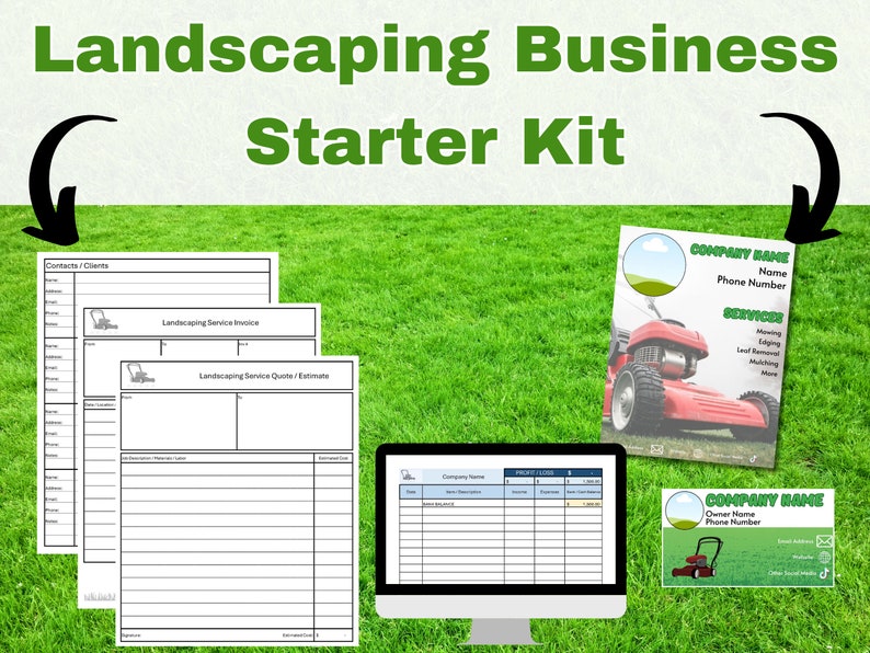 Landscaping Business Starter Pack | Customizable Excel Spreadsheets and Printables - Etsy