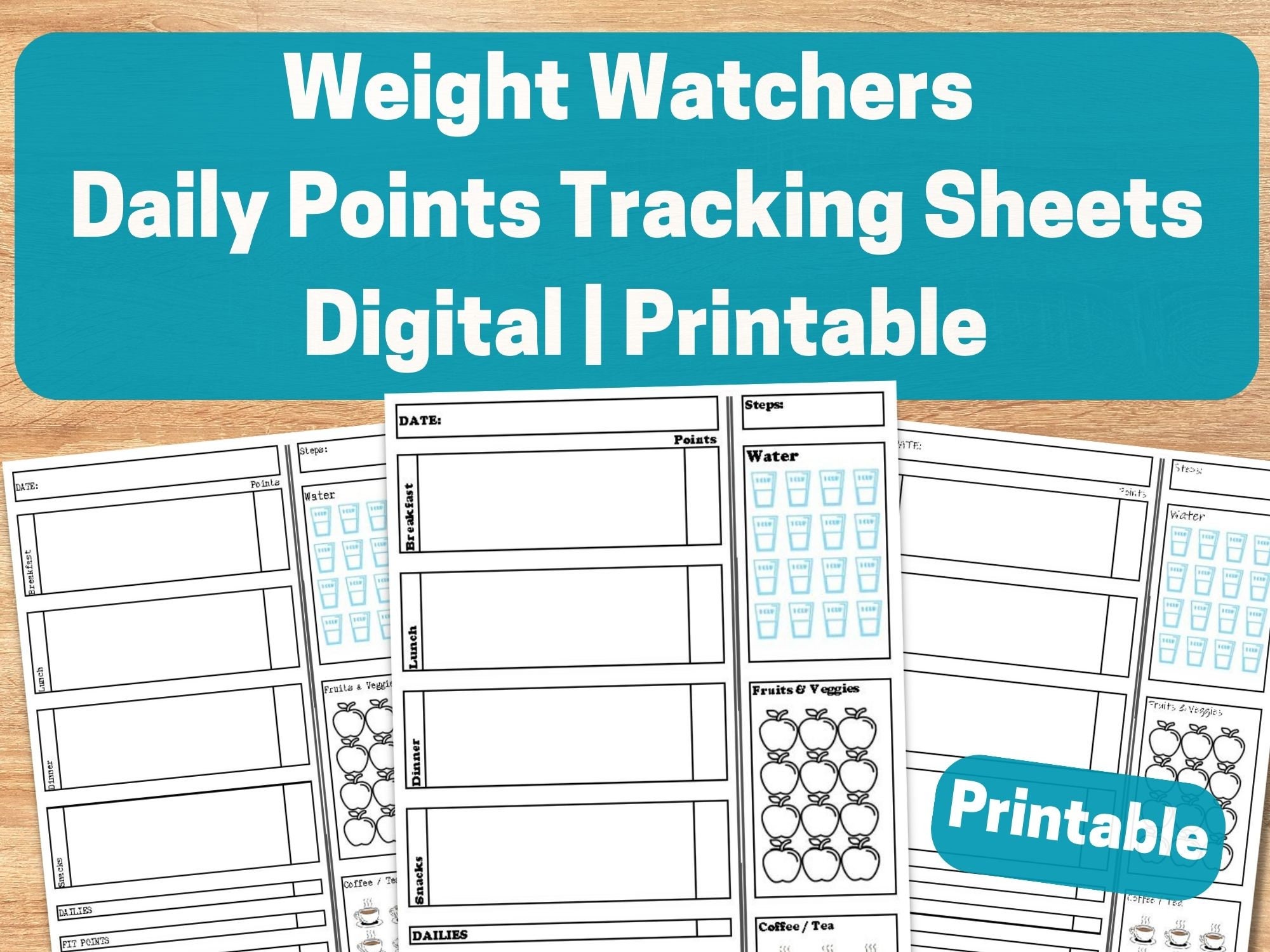 Printable Sheets Points Weight Watchers