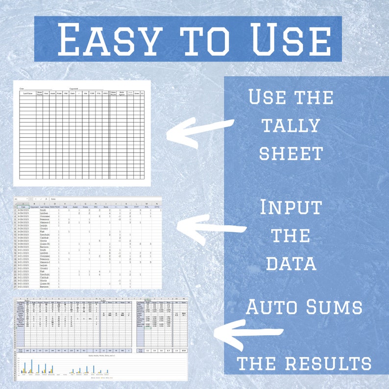 Hockey Stats Spreadsheet | Track Each Players Stats | Team Stats ...