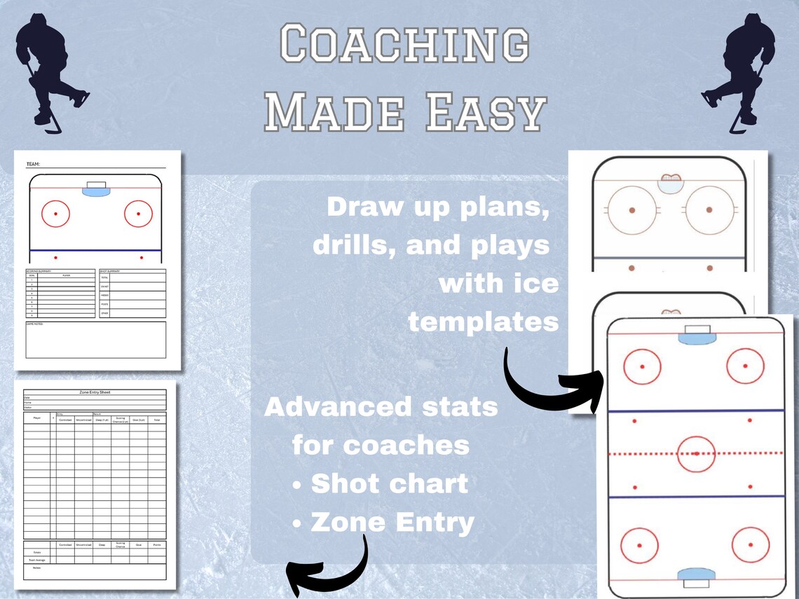 Hockey Team Bundle Printables and Excel Spreadsheets - Etsy Canada