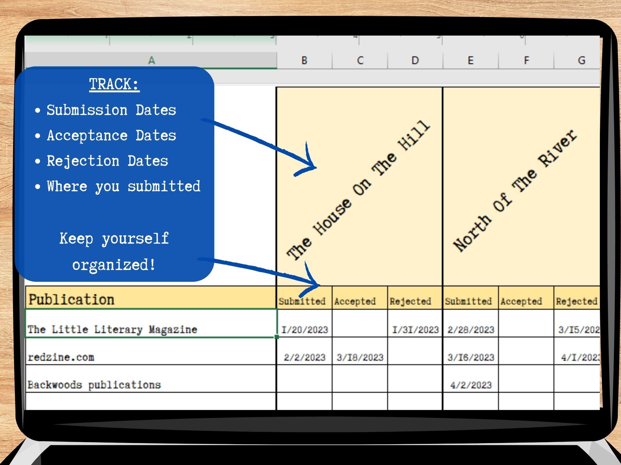 Writing Submission Tracker | Writing Tool | Where You Have Submitted ...
