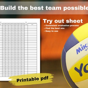 Volleyball Printables Bundle | Score Sheet | Line up & Rotation | Stats ...