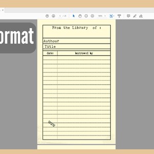 Vintage Style Library Cards PDF - Etsy