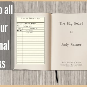 Vintage Style Library Cards PDF - Etsy