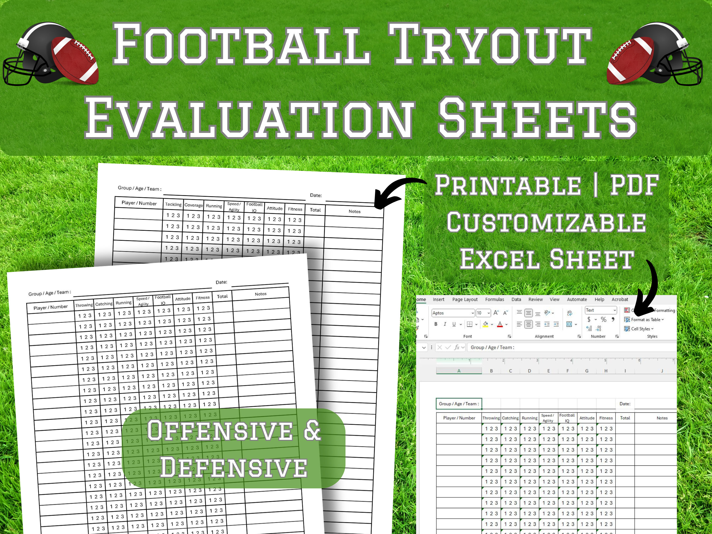 Printable Football Stat Sheet Template