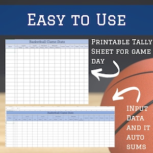 Basketball Stats Spreadsheet - Etsy