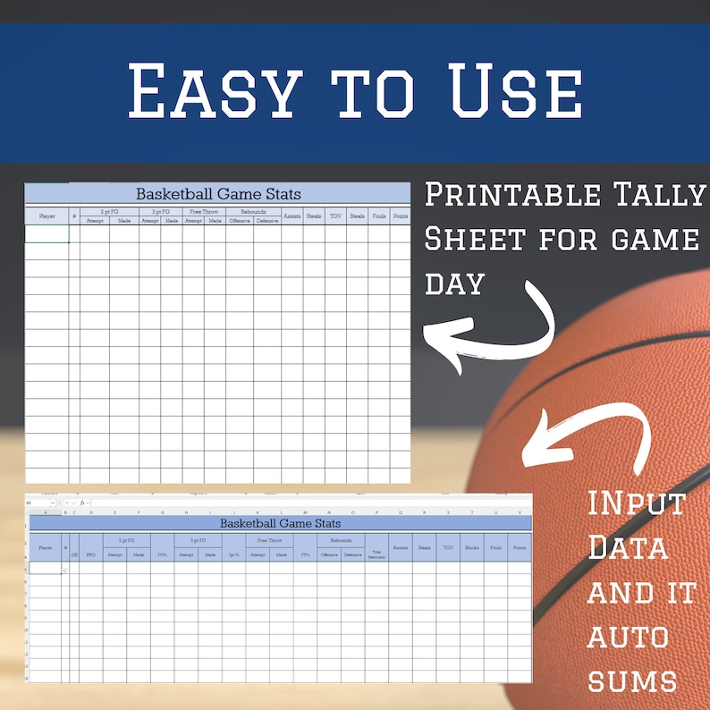 Basketball Stats Spreadsheet - Etsy