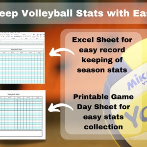 Volleyball Printables Bundle | Score Sheet | Line up & Rotation | Stats ...
