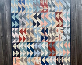 Handmade Quilted Table Runner Scrappy Flying Geese - Etsy