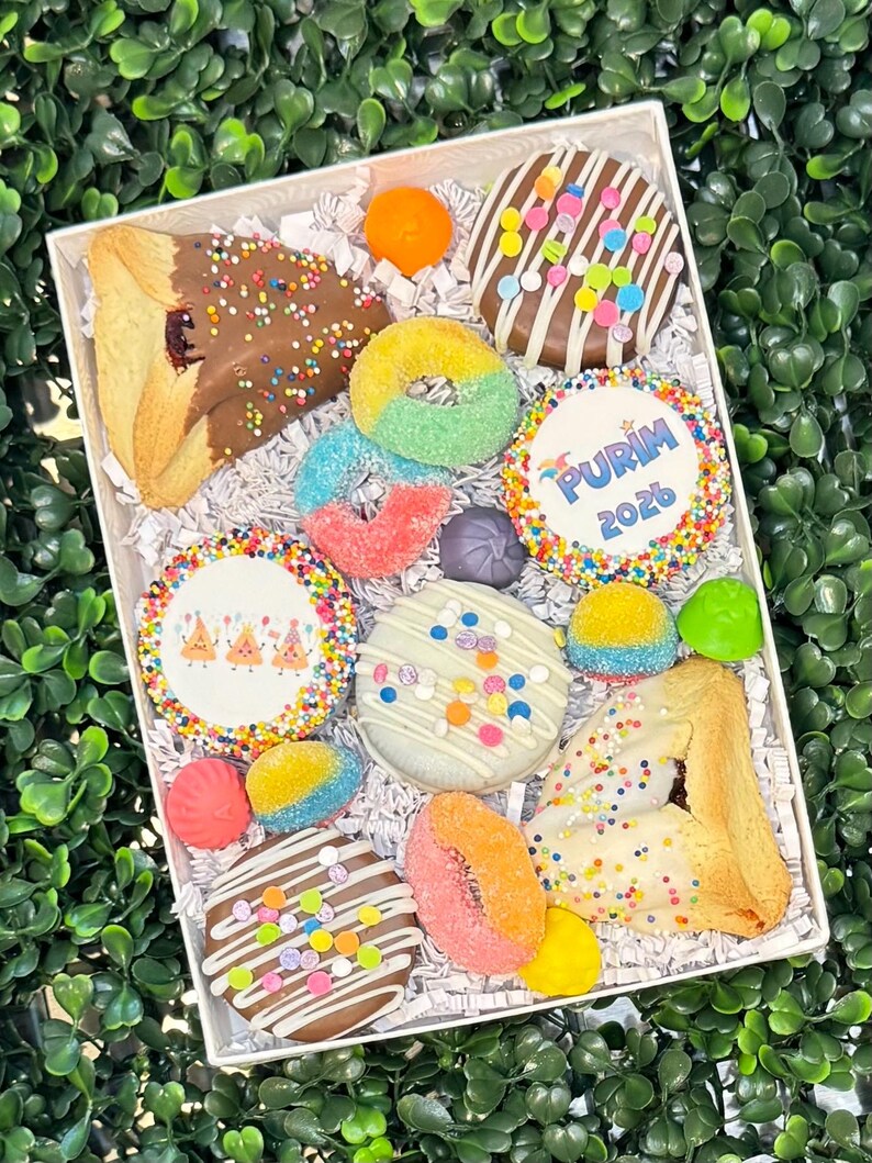 Purim Chocolate Gift Box, Kosher Dipped Treats - Etsy