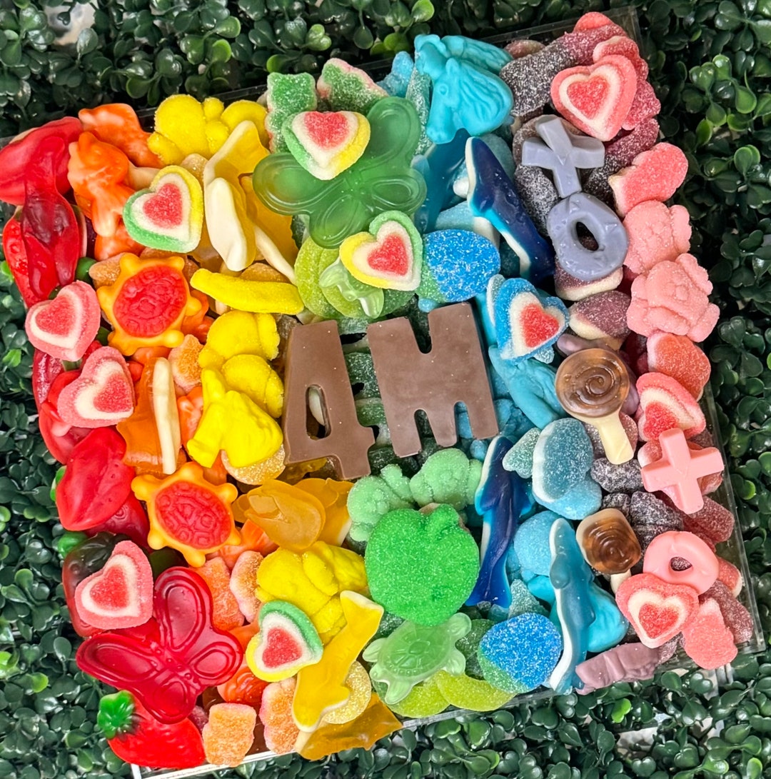 Custom Gummy Candy Board – Premium Acrylic Tray for Parties & Gifts - Etsy