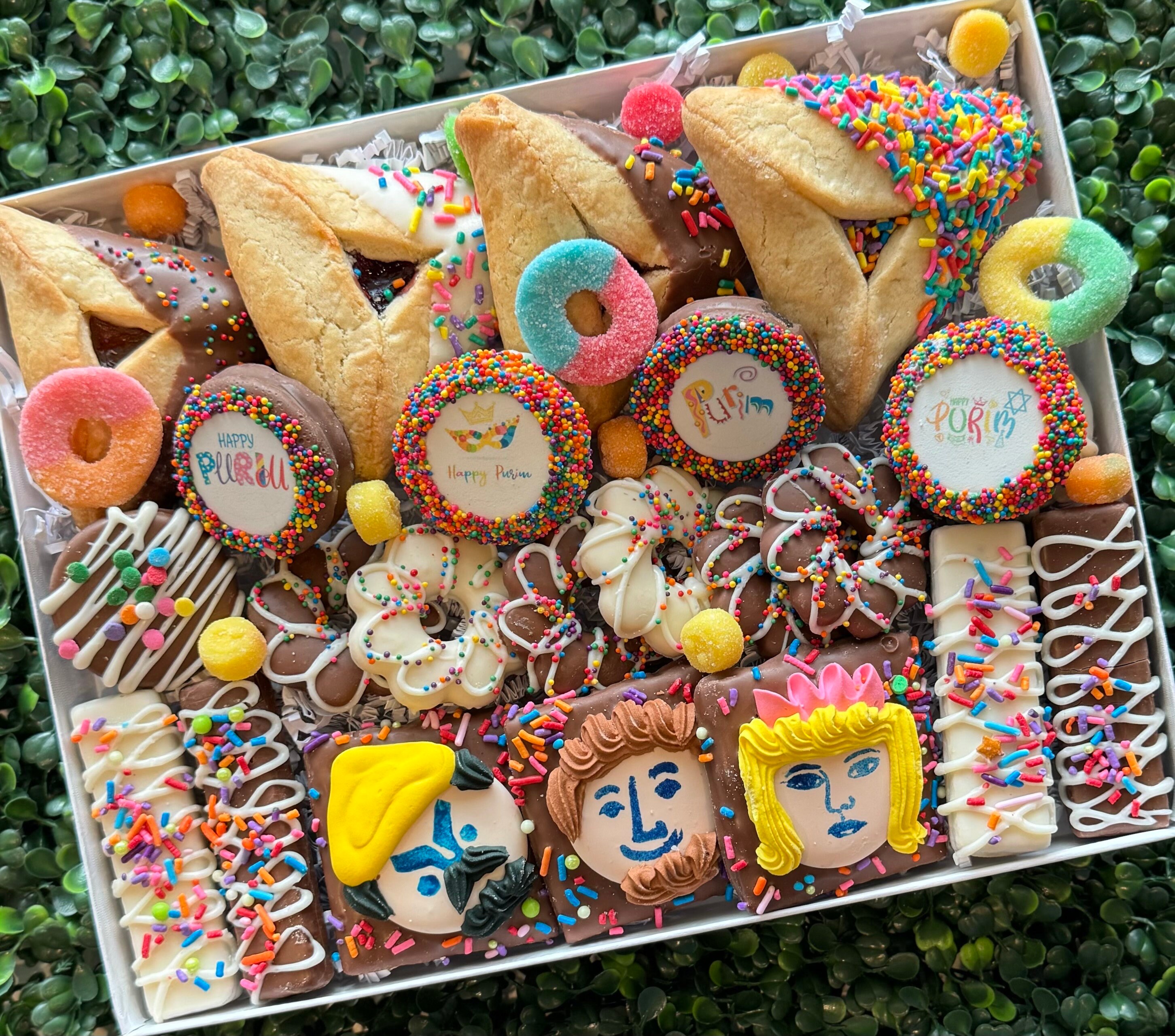 Purim Chocolate Gift Set, Purim Dessert, Purim Party Tray - Etsy
