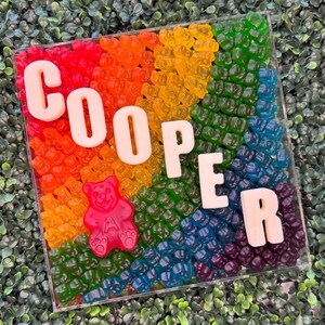 Custom Gummy Candy Board – Premium Acrylic Tray for Parties & Gifts - Etsy