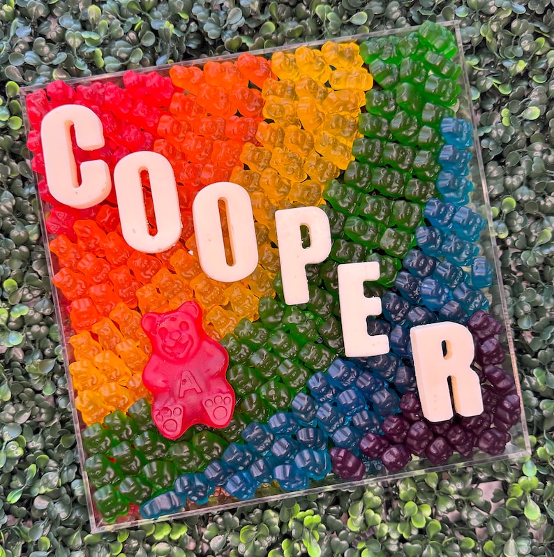 Custom Gummy Candy Board – Premium Acrylic Party Tray - Etsy