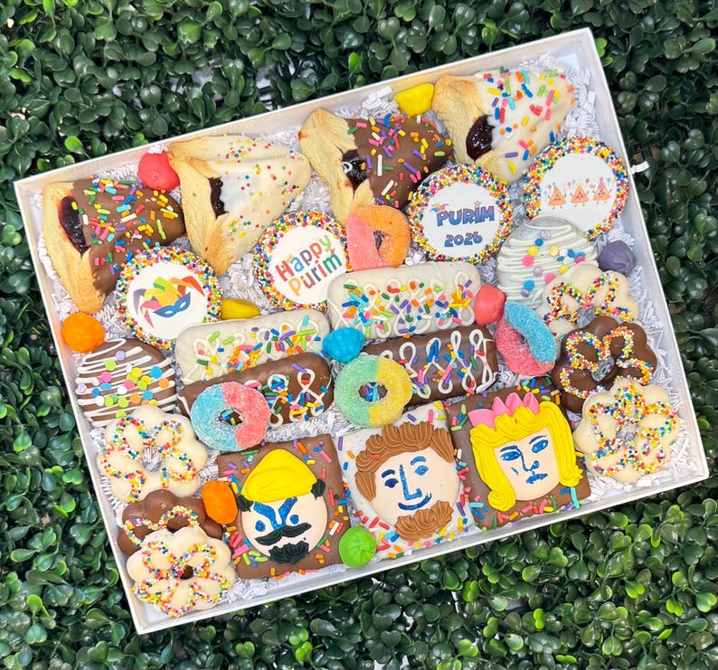Purim Chocolate Gift Box, Kosher Dipped Treats - Etsy