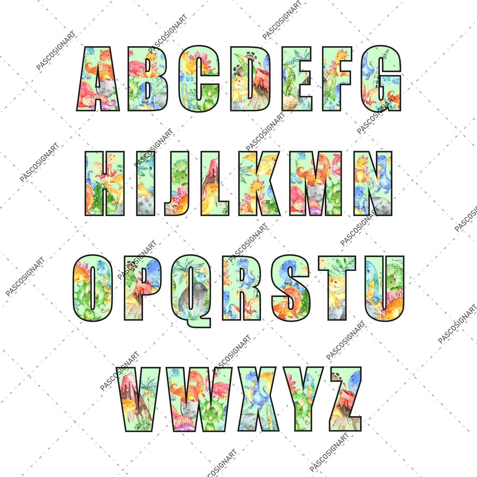 Dyno Alphabet PNG, Alphabet Letters PNG, Sublimation Set Designs PNG ...