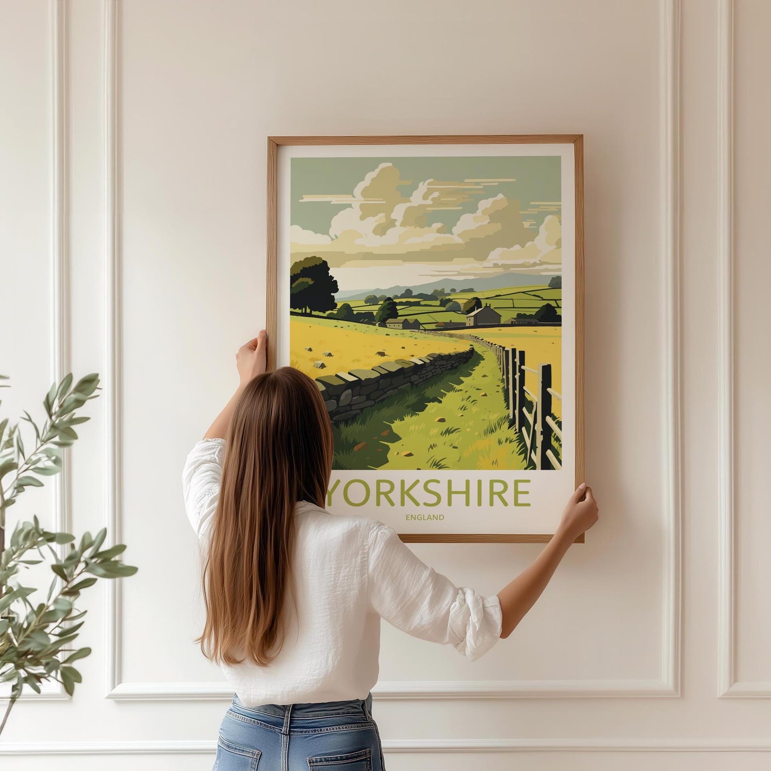 Yorkshire Dales Travel Poster, England Wall Art, Vintage Landscape ...