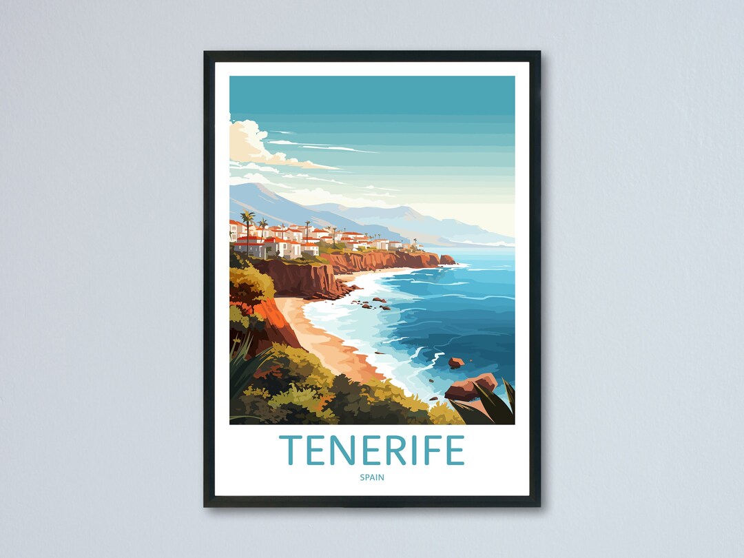 Tenerife Travel Print, Tenerife Wall Art, Tenerife Travel Poster ...