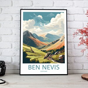 Ben Nevis Travel Print, Ben Nevis Wall Art, Ben Nevis Travel Poster ...