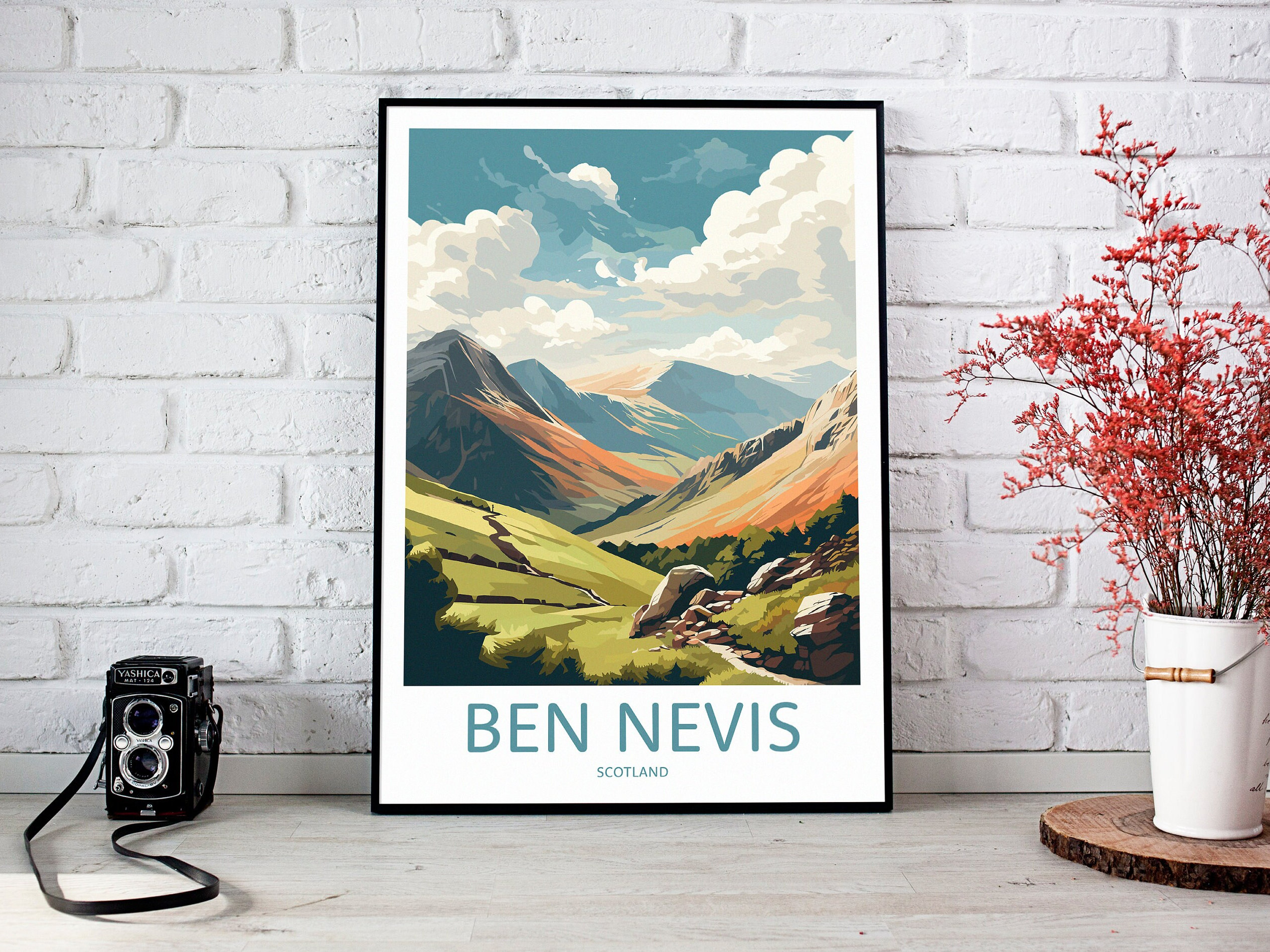 Ben Nevis Travel Print, Ben Nevis Wall Art, Ben Nevis Travel Poster ...