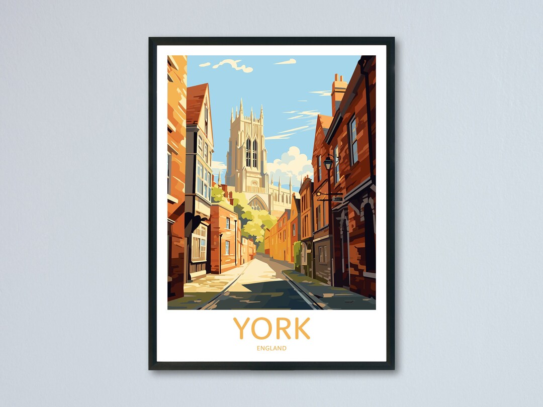 York Travel Print, York Wall Art, York Minster Poster, York Minster ...