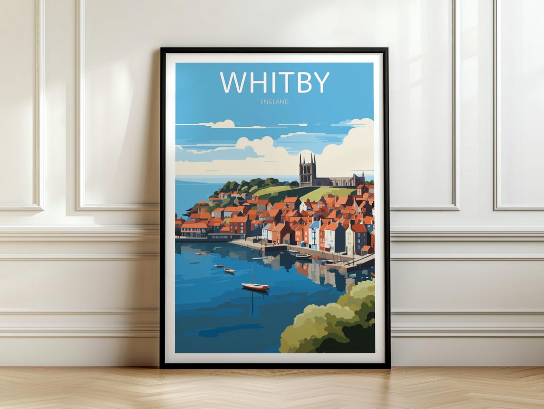 Whitby Travel Print, Whitby Wall Art, Whitby Poster, Home Decor, Whitby ...