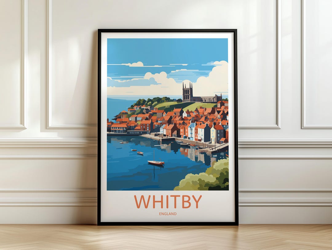 Whitby Travel Print, Whitby Wall Art, Whitby Poster, Home Decor, Whitby ...