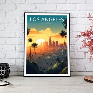 Los Angeles Travel Print, Los Angeles Travel Poster, Los Angeles Wall ...