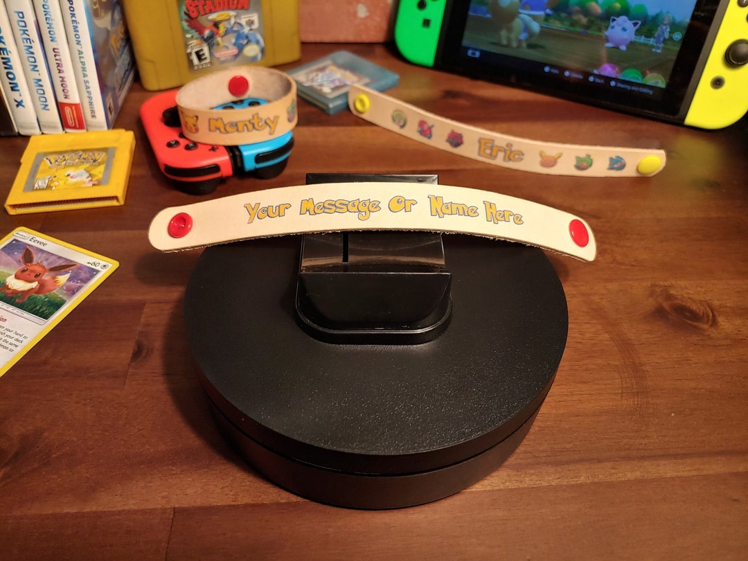 Personalized Pokemon Wristband Leather Wristband Pokemon - Etsy