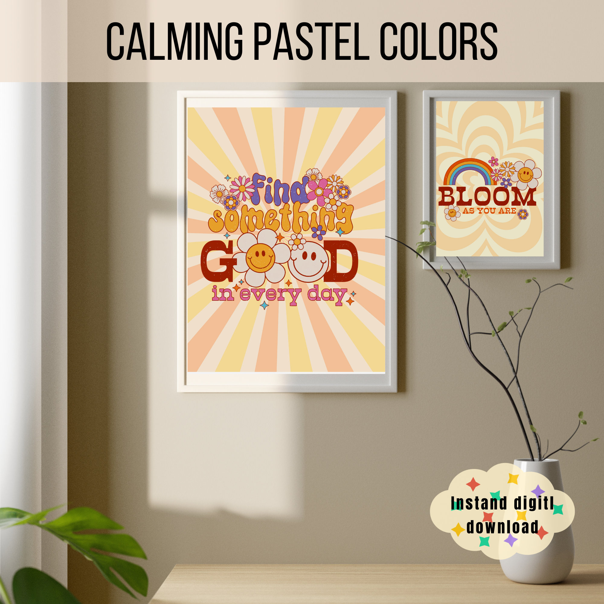6 PRINTABLE GROOVY POSTERS - Toddler Posters - Calm Down Corner Cool ...