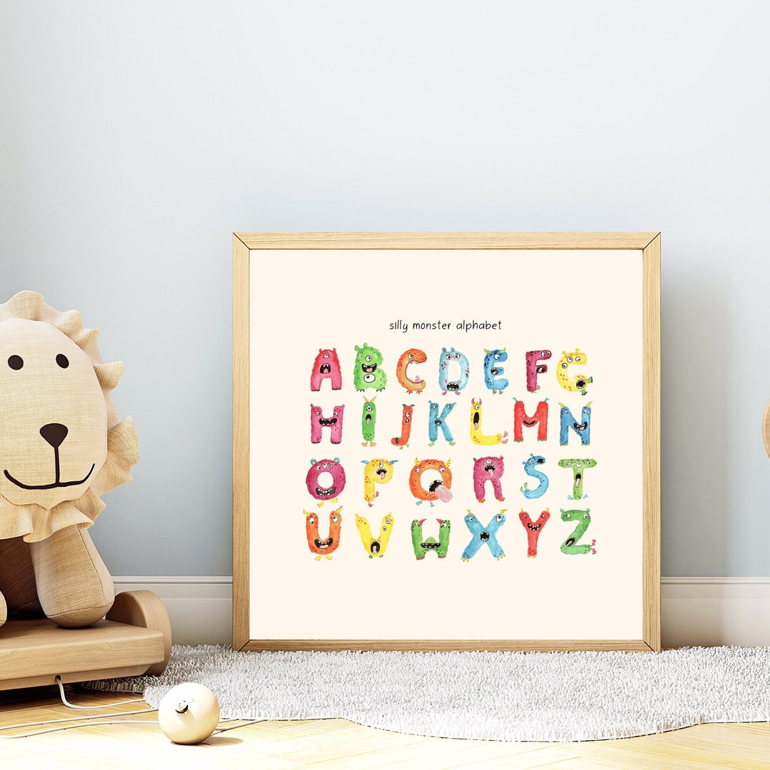 MONSTERS ABC Poster| Printable Alphabet Poster | Toddler Calm Corner ...