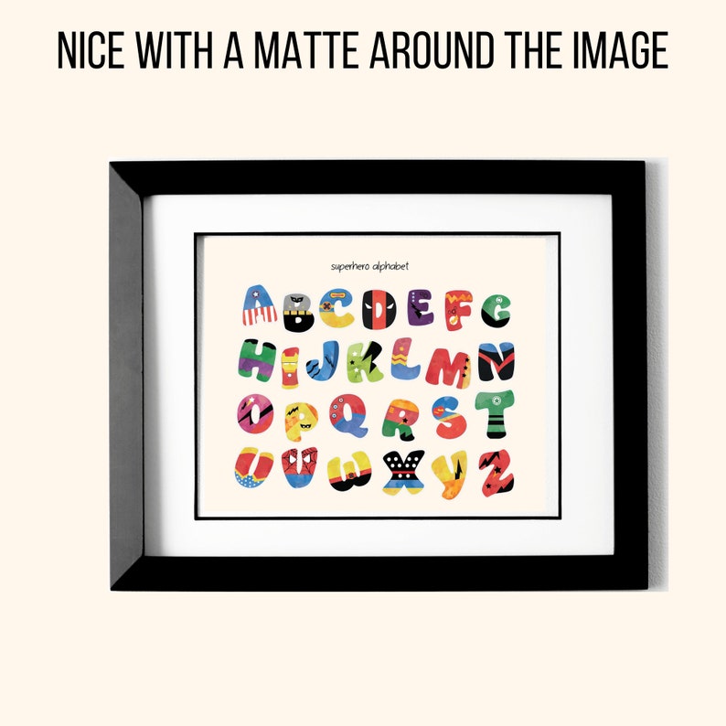 SUPERHERO ABC POSTER | Printable Alphabet Print | Toddler Calm Corner ...