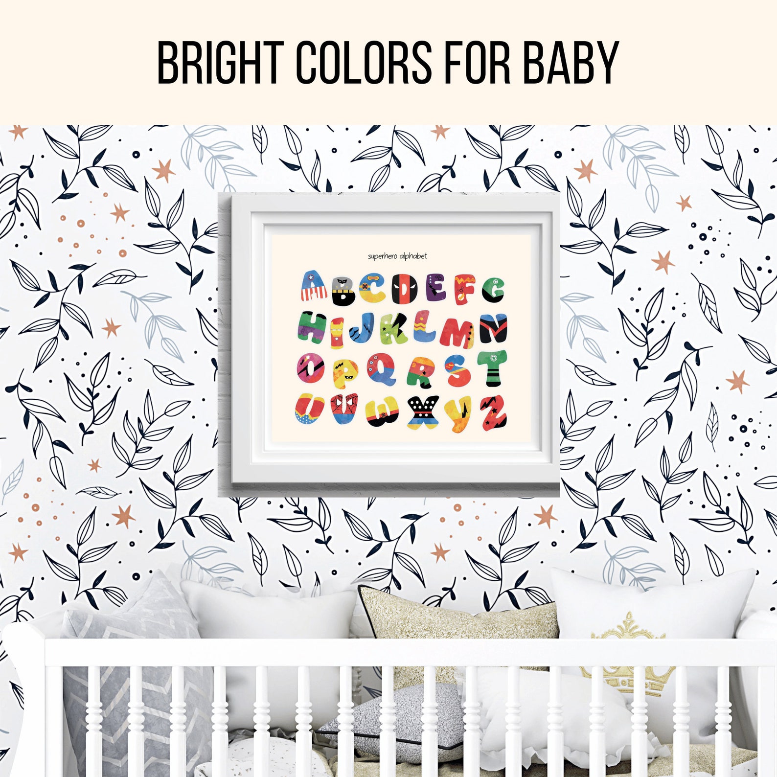 SUPERHERO ABC POSTER | Printable Alphabet Print | Toddler Calm Corner ...