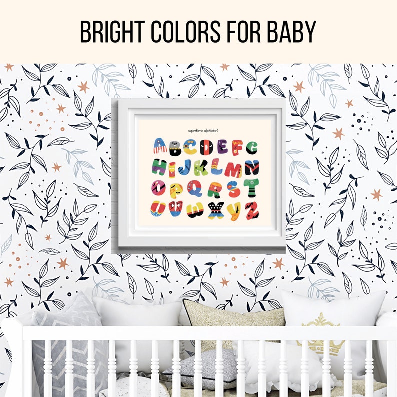 SUPERHERO ABC POSTER | Printable Alphabet Print | Toddler Calm Corner ...