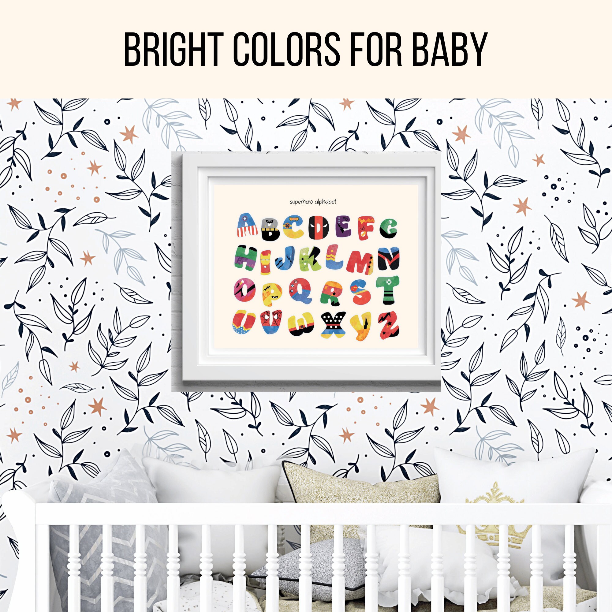 SUPERHERO ABC POSTER | Printable Alphabet Print | Toddler Calm Corner ...