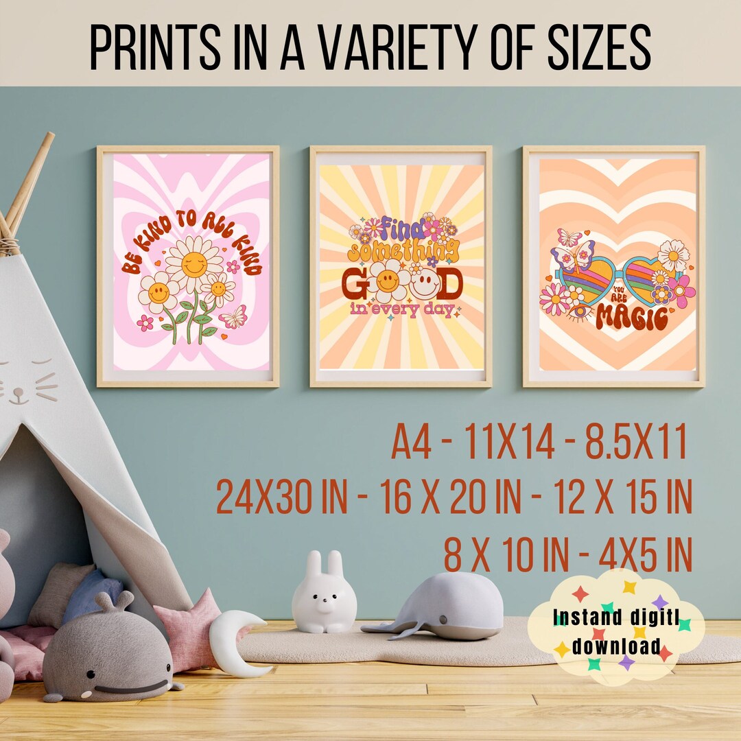 6 PRINTABLE GROOVY POSTERS - Toddler Posters - Calm Down Corner Cool ...