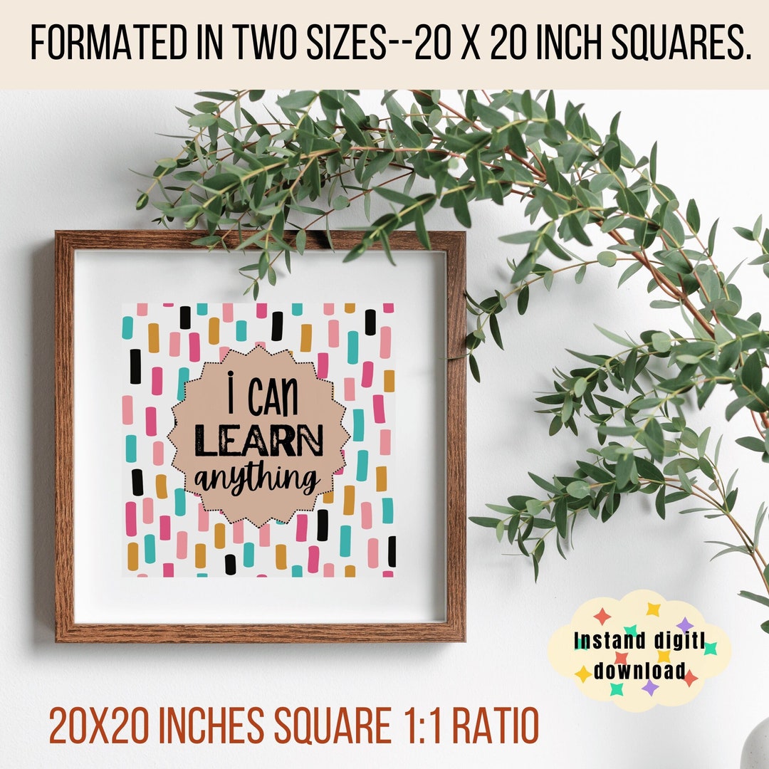 6 BOHO AFFIRMATION POSTERS | Printable Pre K Positive Quotes | Bright ...
