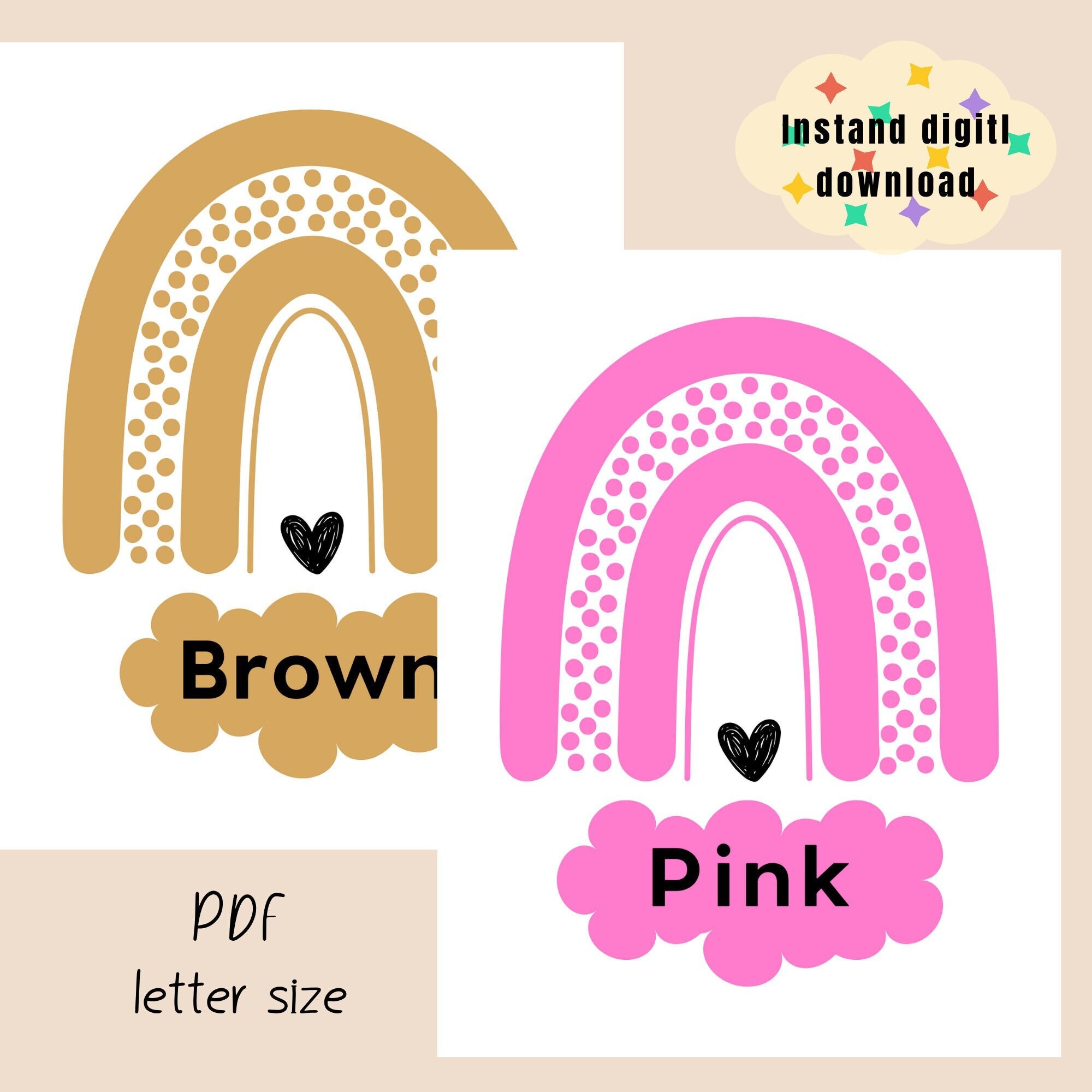 COLOR CHART PRINTS | Printable Educational Art | Classroom Decor ...
