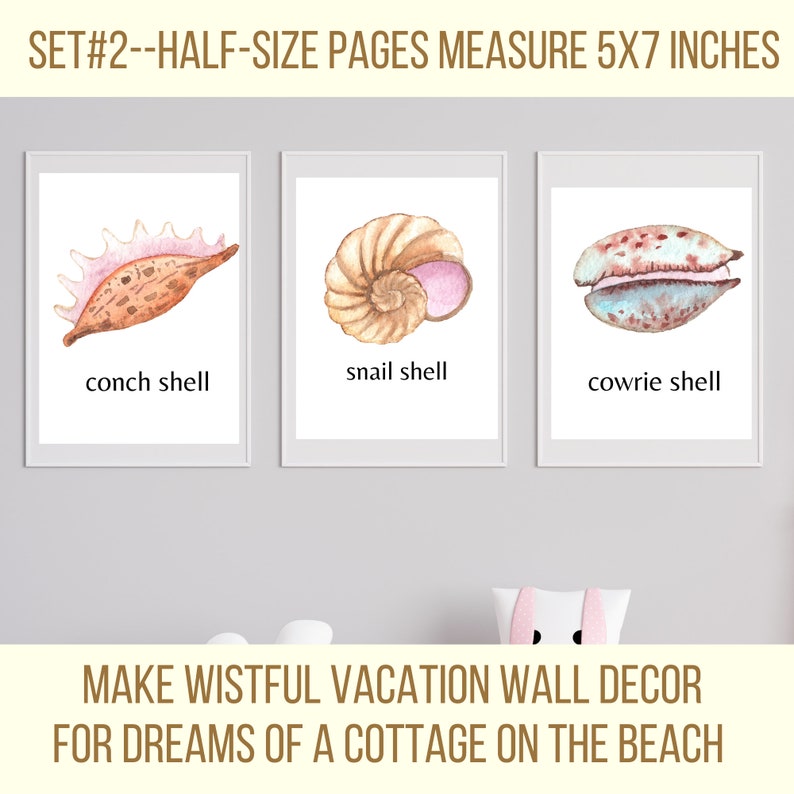 SEA CREATURE FLASHCARDS Printable | Watercolor Fish Illustrations | Two ...