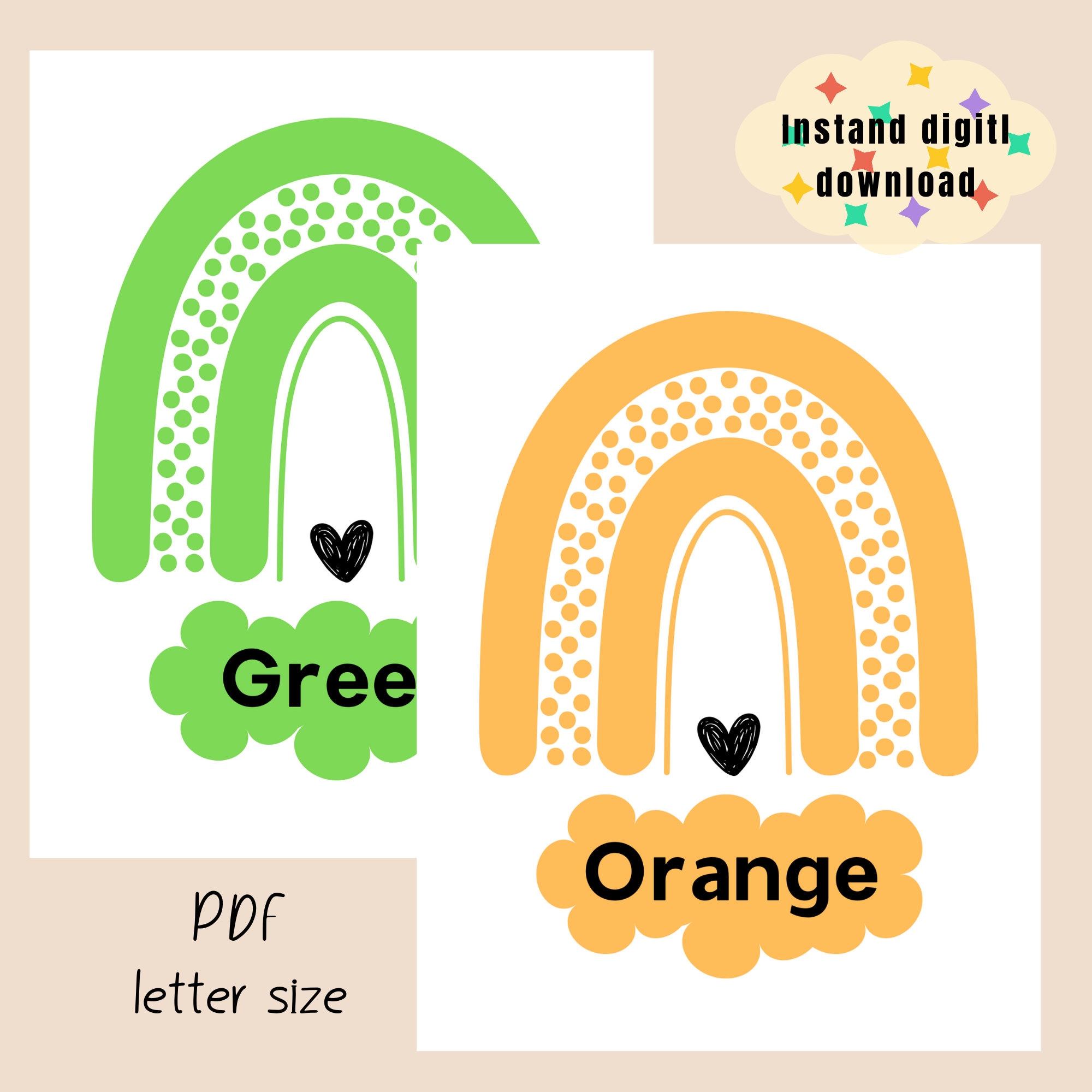 COLOR CHART PRINTS | Printable Educational Art | Classroom Decor ...
