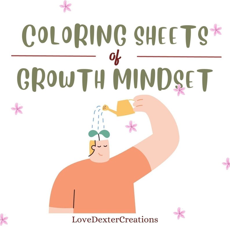 Coloring Sheets - Growth Mindset | Lovedextercreations - Etsy