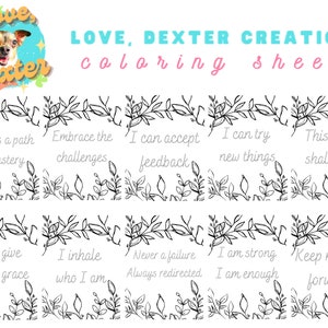 Coloring Sheets - Growth Mindset | Lovedextercreations - Etsy