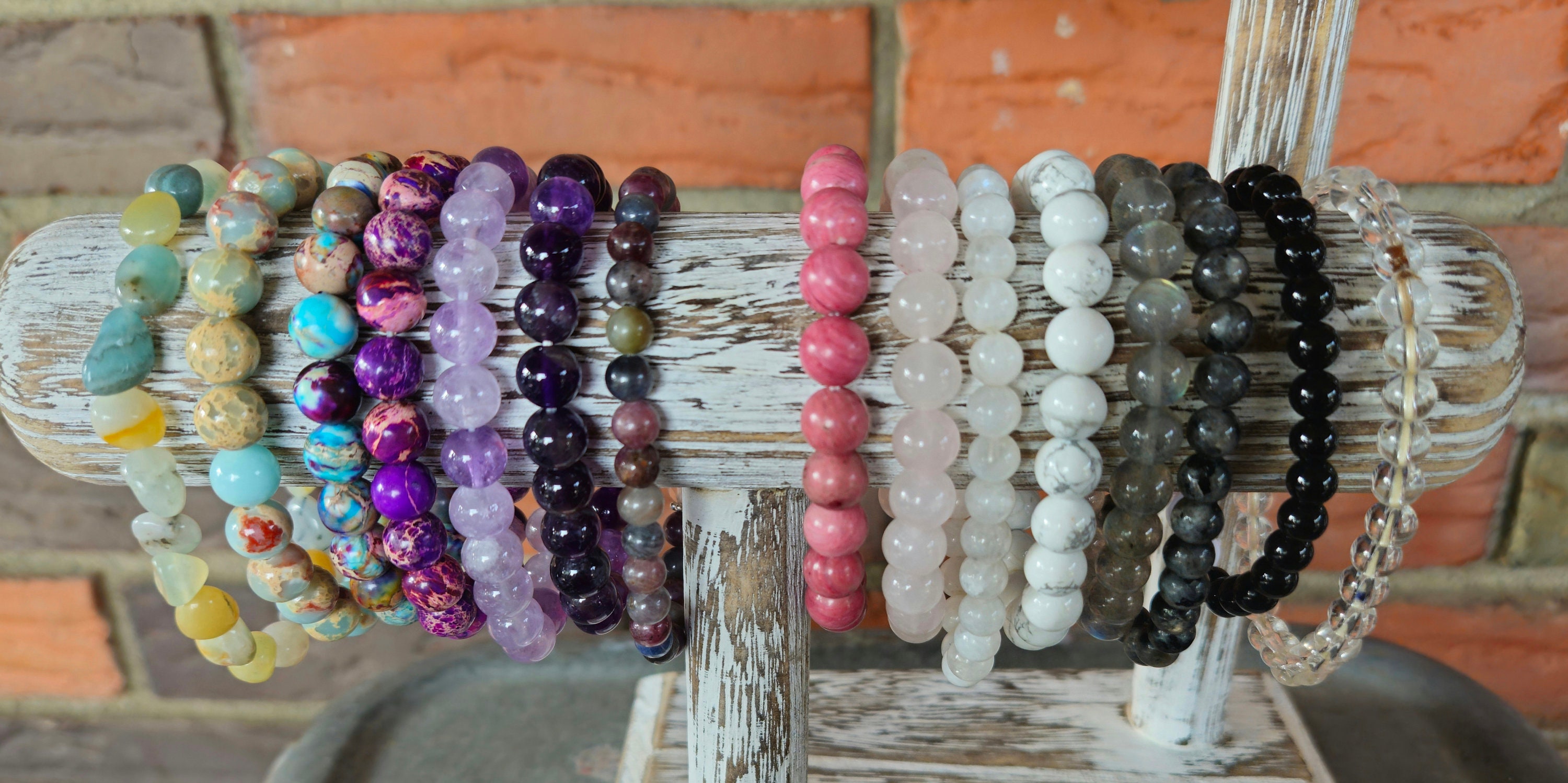 Plain Gemstone Bracelets - Etsy