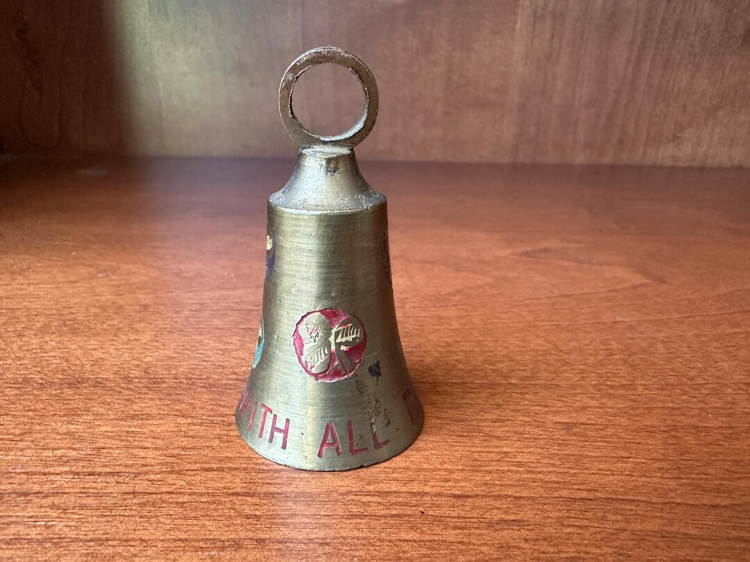 Vintage Brass Bell Engraved "with All Best Wishes" Made in India - Etsy