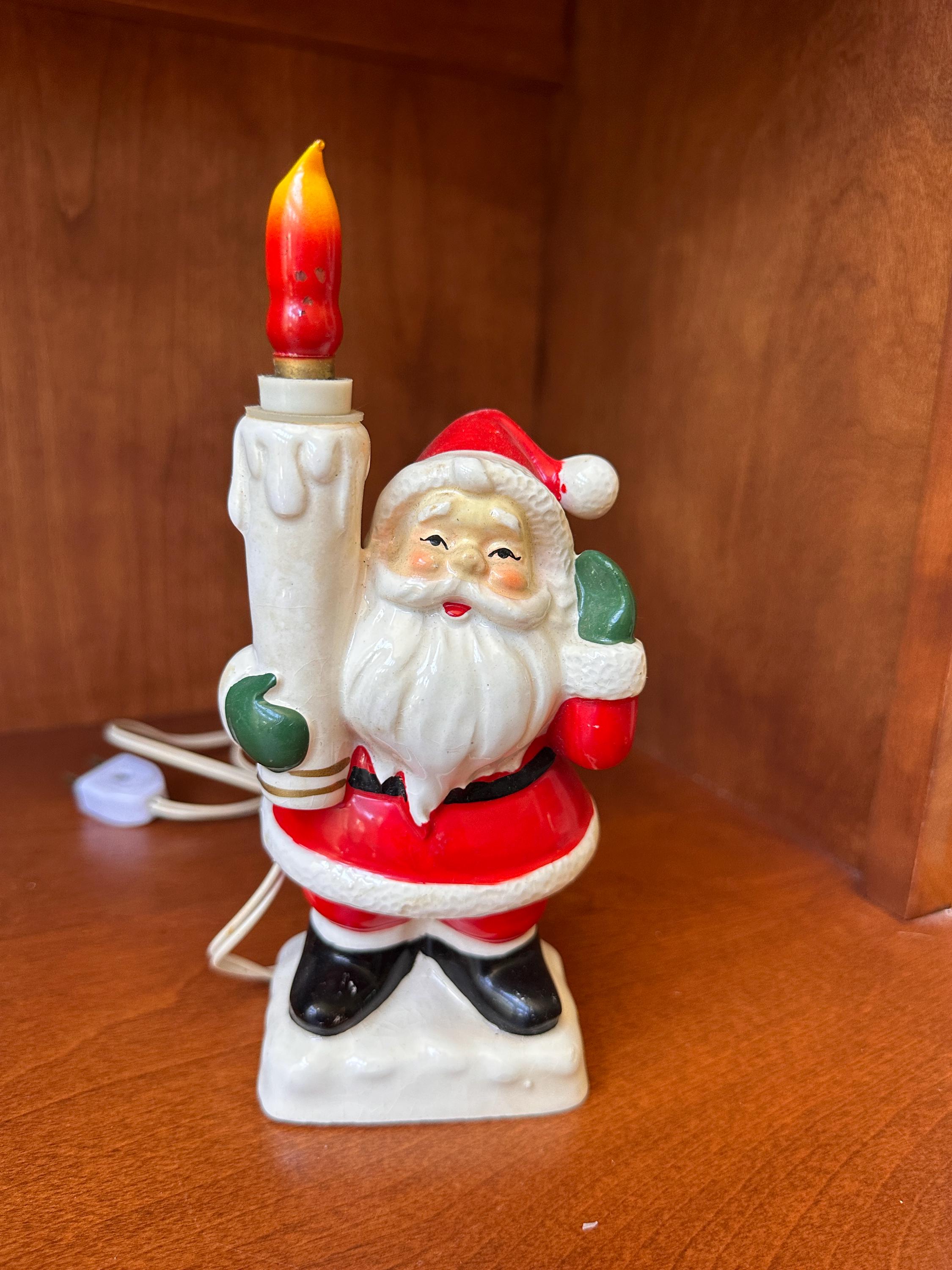 Vintage Light-up Waving Santa - Etsy