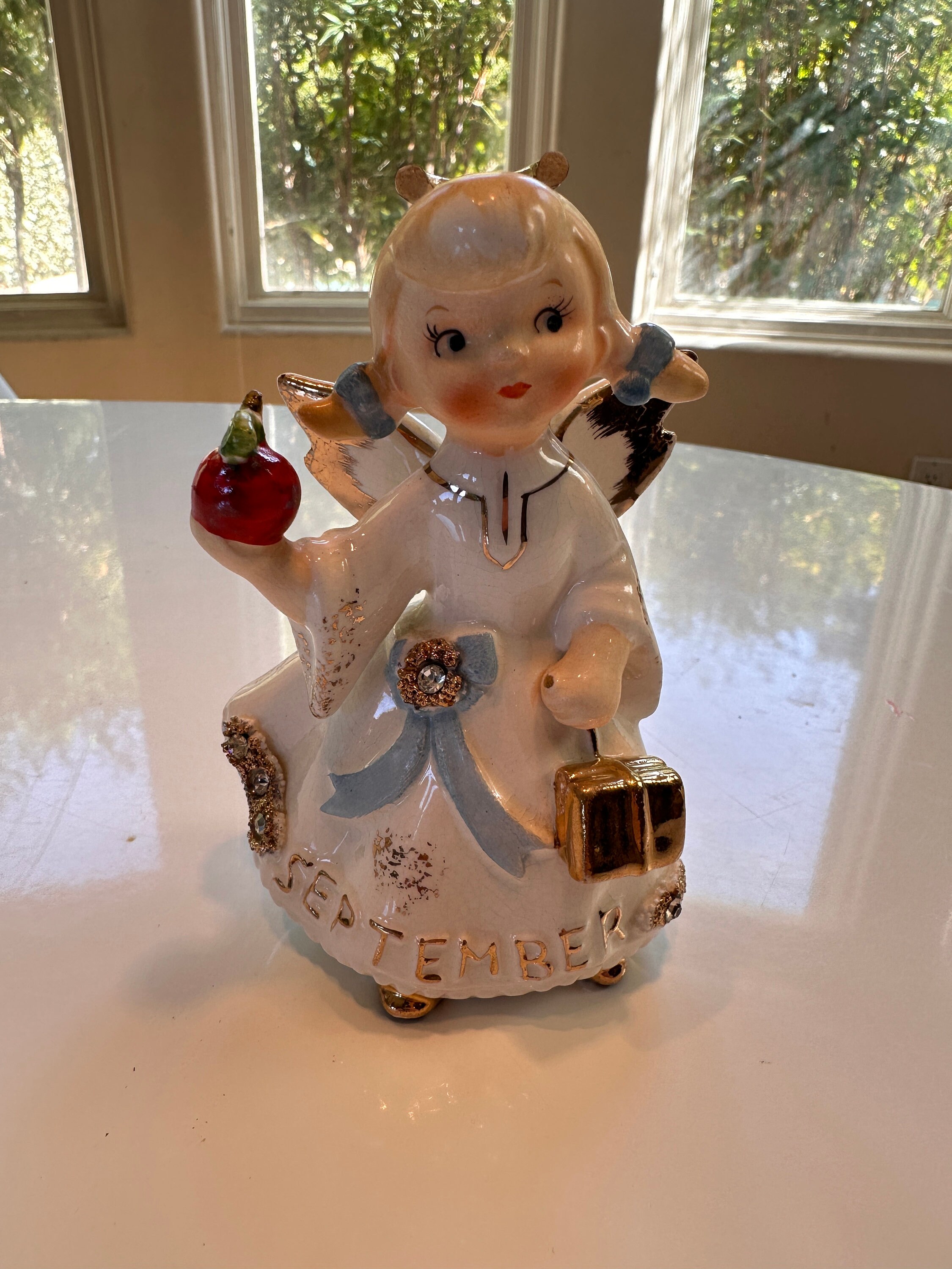 Vintage Lefton September Angel Figurine MCM - Etsy