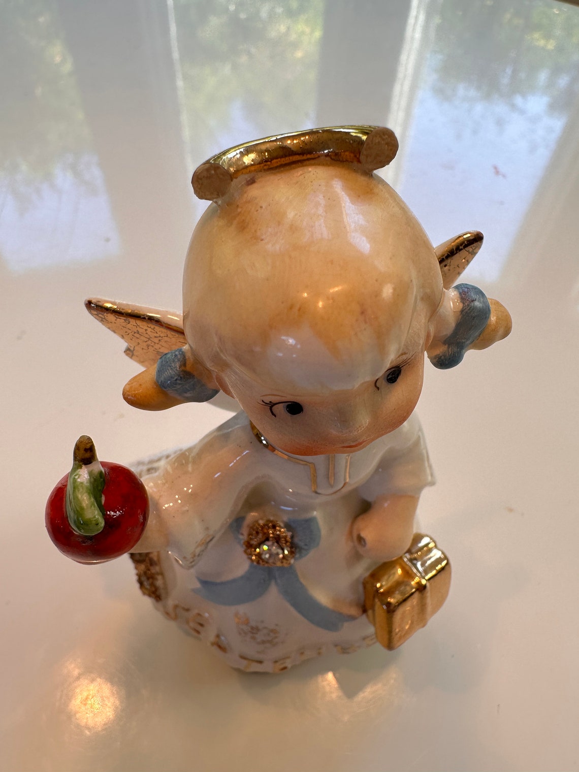 Vintage Lefton September Angel Figurine MCM - Etsy